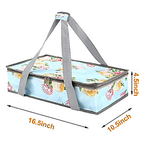 QEES Casserole Carrier For Hot or Cold Food,Casserole Carrier,Pie Carrier,Casserole Dish With Lid and Carrying Case,Insulated Casserole Food Carrier For Travel Party Picnic,Pioneer Woman Dish Carrier