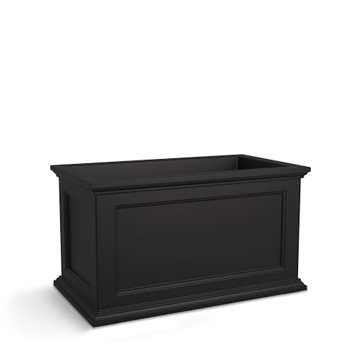 Mayne Fairfield 20in x 36in Rectangle Planter - Black - 36in L x 20in W x 20in H - with Built-In Water Reservoir (5826-B)