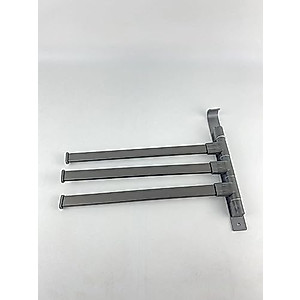 EToops Towel Racks, Swivel Towel Rack, Rustproof and Durable Space Saving Towel Hanger, Towel Bar Swing Out 180° Rotation, Wall Mounted/Glue Mounted Towel Rod with Hook for Bathroom, Kitchen