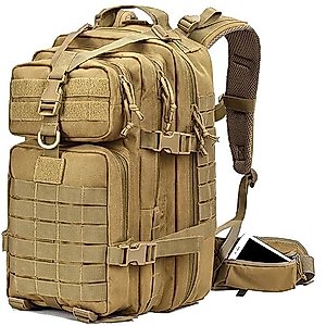 EMDMAK Military Tactical Backpack, 42L Large Military Pack Army 3 Day Assault Pack Molle Bag Rucksack for Outdoor Hiking Camping Hunting