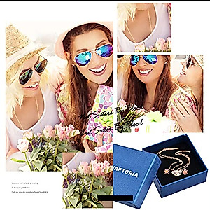 MJartoria BFF Necklace for 2-Split Heart Necklace Not Sisters by Blood Pendant Best Friend Friendship Necklace Set of 2 Valentines Day Gifts for Her