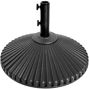ASTEROUTDOOR 23" Diameter Round Heavy Duty Outdoor Stand Plastic Water and Sand Filled for Deck, Lawn, Garden, Pool, Market (Black)