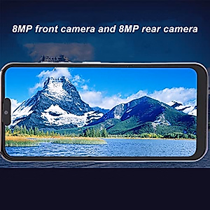 Cell Phone, 6000mAh High Capacity Battery Mobile Phone 100‑240V Face Recognition 6.53 Inch Full Screen for Work (US Plug)