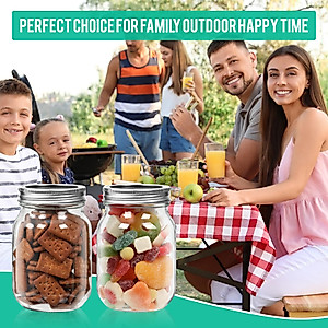 CAKKVDE Mason Jars 16 oz with Lids and Bands 15 Pack, Regular Mouth Food Storage Canning Jars, Clear Glass Jars for Canning, Fermenting, Jam, Honey, Wedding Favors, Sauces, DIY