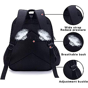 UUJJCG Youth Adult Durable Waterproof Warriors Cat Backpack Shoulder Bag School Bag Bookbag for Hiking Traveling School