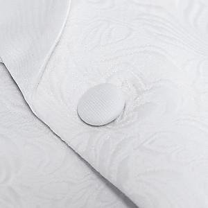 YFFUSHI Mens 1 Button 2 Piece White Tuxedo Shawl Collar Skinny Dress,Beige,X-Large