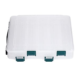 Yanmis Fishing Lures Boxes, Plastic Fishing Baits Box Lures Box Double Side Large Box Capacity Lures Boxes Accessory(10 Slots)