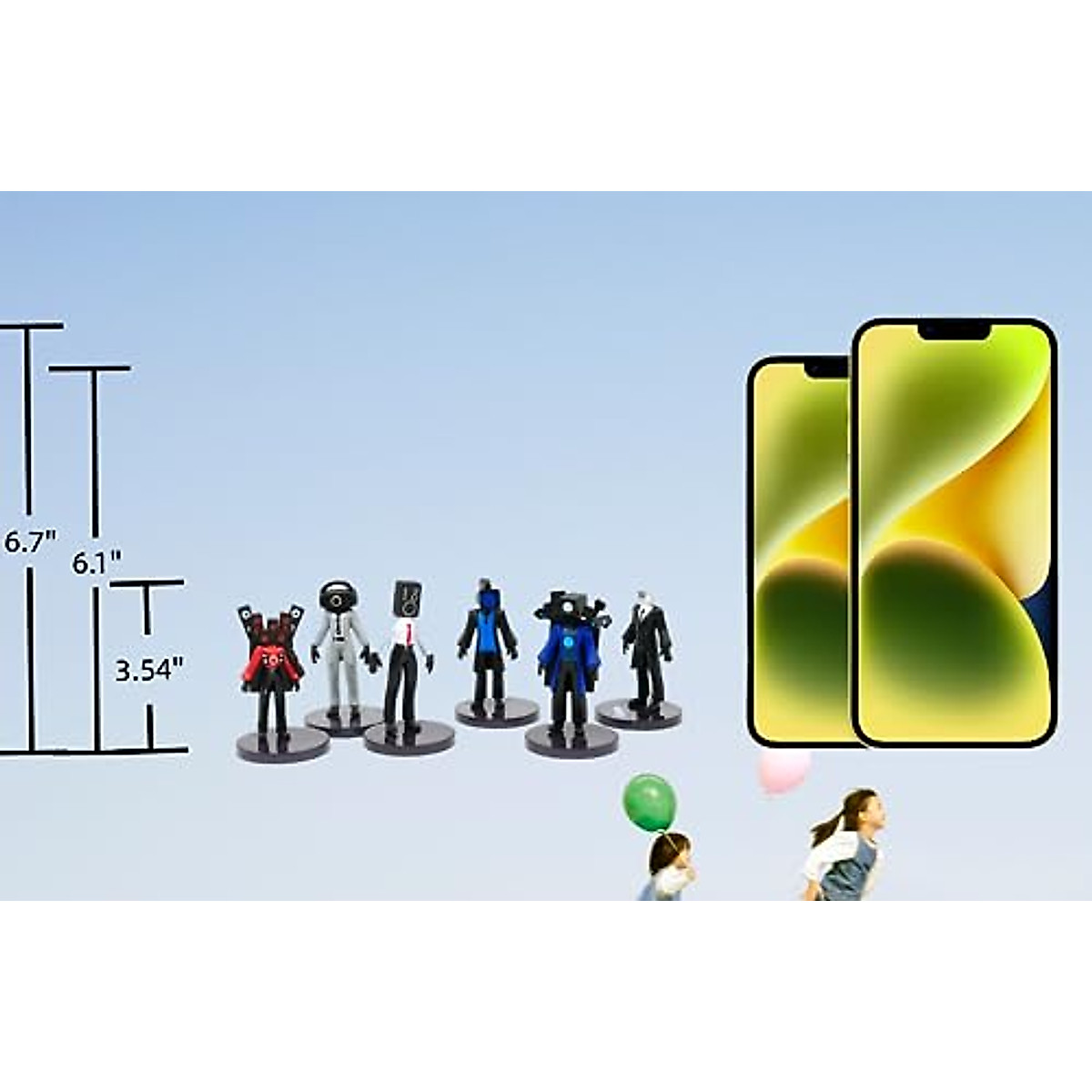 Skibidi Toilet Action Figure Toys - Mini PVC Characters | Set of Playful 7-10cm Height Cool Toy for Birthday Decorations!(12pcs)