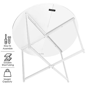 STELOD Small Round Coffee Table Circle Modern White Coffee Tables for Living Room Center Table for Small Spaces 31 Inch Wood Accent Coffe Tables, Mesa De Centro