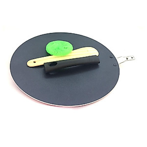 Aluminum Chapati Pan Non-Stick Roti Pan Chapati Tawa Concave Nonstick Griddle Crepe Pan Frying Skillet Pan for Omelette Pan Paratha Tawa Indian Roti Chapati Concave Griddle Tava (275 MM)