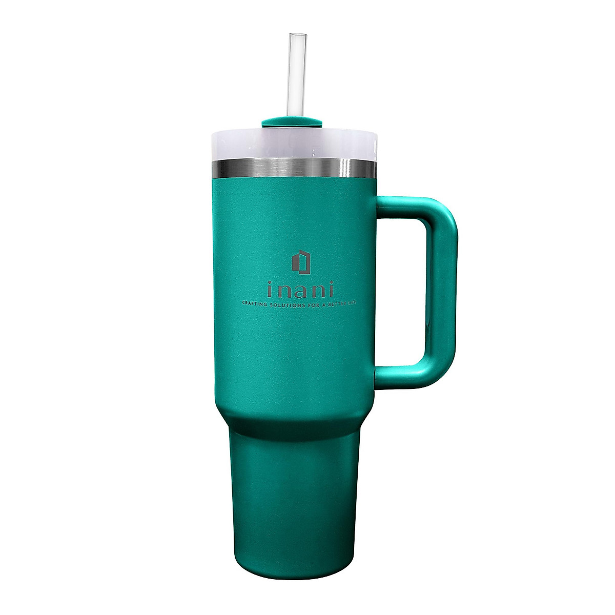 inani 40oz Tumbler With Handle And Straw, Insulated Travel Cup, Leak-Resistant, Spill-Proof Lid, Dishwasher Safe, BPA-Free, Double-Wall Insulated Premium Mug For Hot Or Iced Beverage, Aspen Green