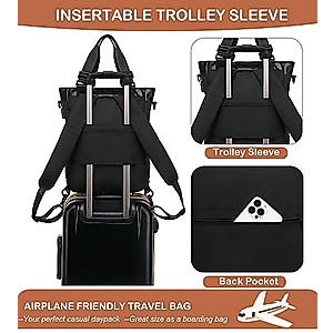 BASICPOWER Backpack Purse for Women Convertible Laptop Tote Work Diaper Bag Nurse Teacher Bag for Travel