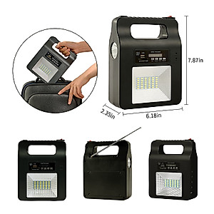 Solar Generator with Panels Included, Portable Power Generators Station 12000mAh with 3 LED Lamps, Emergency Solar Powered Generator for Home Use Camping Emergency Power Supply