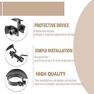 Rawolp Grinder Guard 8 inch (180mm) Replacement for DEWALT 403142-02 DW840 BOSCH MAKITA XAG12PT RYOBI METABO Angle Grinders