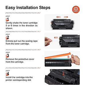v4ink 4PK Compatible Toner Cartridge Replacement for HP 05X CE505X Toner Cartridge Black for HP P2050 P2055 P2055d P2055dn P2055x Pro 400 M401n M401dne M401dw M425dn M425dw Printer