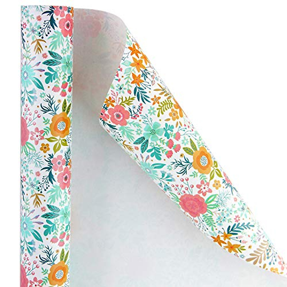 WRAPAHOLIC Wrapping Paper Roll - Beautiful Floral Design for Birthday, Mother's Day, Wedding, Baby Shower Wrap - 30 inch x 33 feet