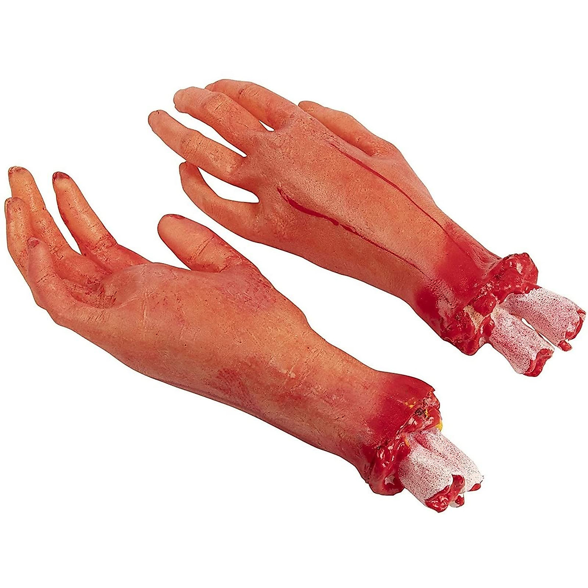 BLUE PANDA Scary Halloween Decorations, 14-Piece Realistic Halloween Body Parts Prop Set for Haunted Houses, Creepy Crime Scene Decor, and Halloween Pranks, Includes Fake Hands, Feet, Fingers