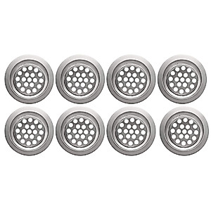 Bathtub Sink Metal Hair Protector Small Drain Basket Stopper - Pack of 8 - Bathroom Tub Stainless Strainer Kitchen Sink Drain Catcher