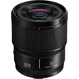 Panasonic LUMIX S-S35E 35mm f/1.8 Lens with 4K Video Compatibility Black