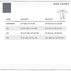 The Peanutshell Flowers & Stars 3 Pack Footed Sleepers for Baby Girls (Newborn) Pink