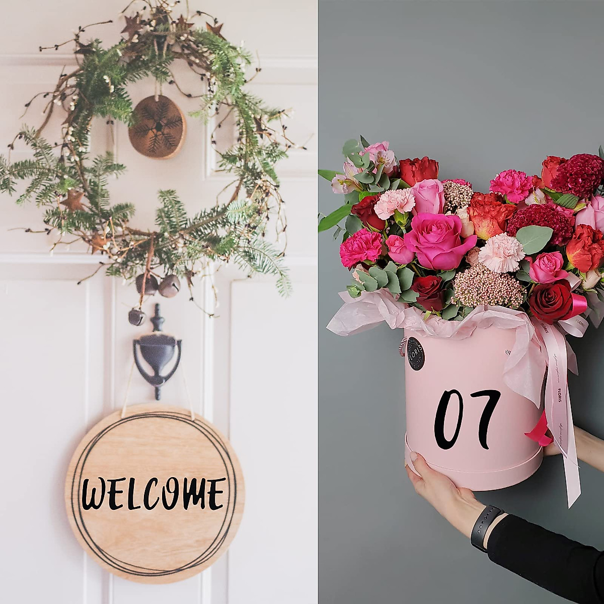 360 Pieces 10 Sheets Self Adhesive Vinyl Letter Number Stickers,Alphabet Number Stickers for Mailbox, Signs, Window, Door, Cars, Trucks, Home, Business, Address Number(Black,2inch)