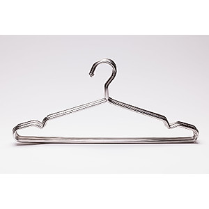 Alcazar Brands Heavy Duty Silver Metal Hangers 10 pcs New