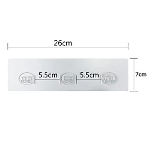 AFINSEA 2 Pack Shower Caddy Adhesive for Replacement, No Drilling Strong Transparent Self Adhesive Shower Shelves for Shower Caddy, Soap Holder, Bathroom Storage Shelves and Kitchen Racks