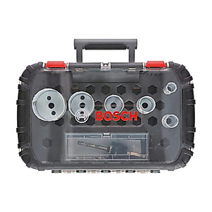 Bosch 2608594189 9-Piece Sanitary Set Bi-Metal Hole Saw 8% Cobalt Alloy Diameter 20/25 / 32/38 / 51/64 mm