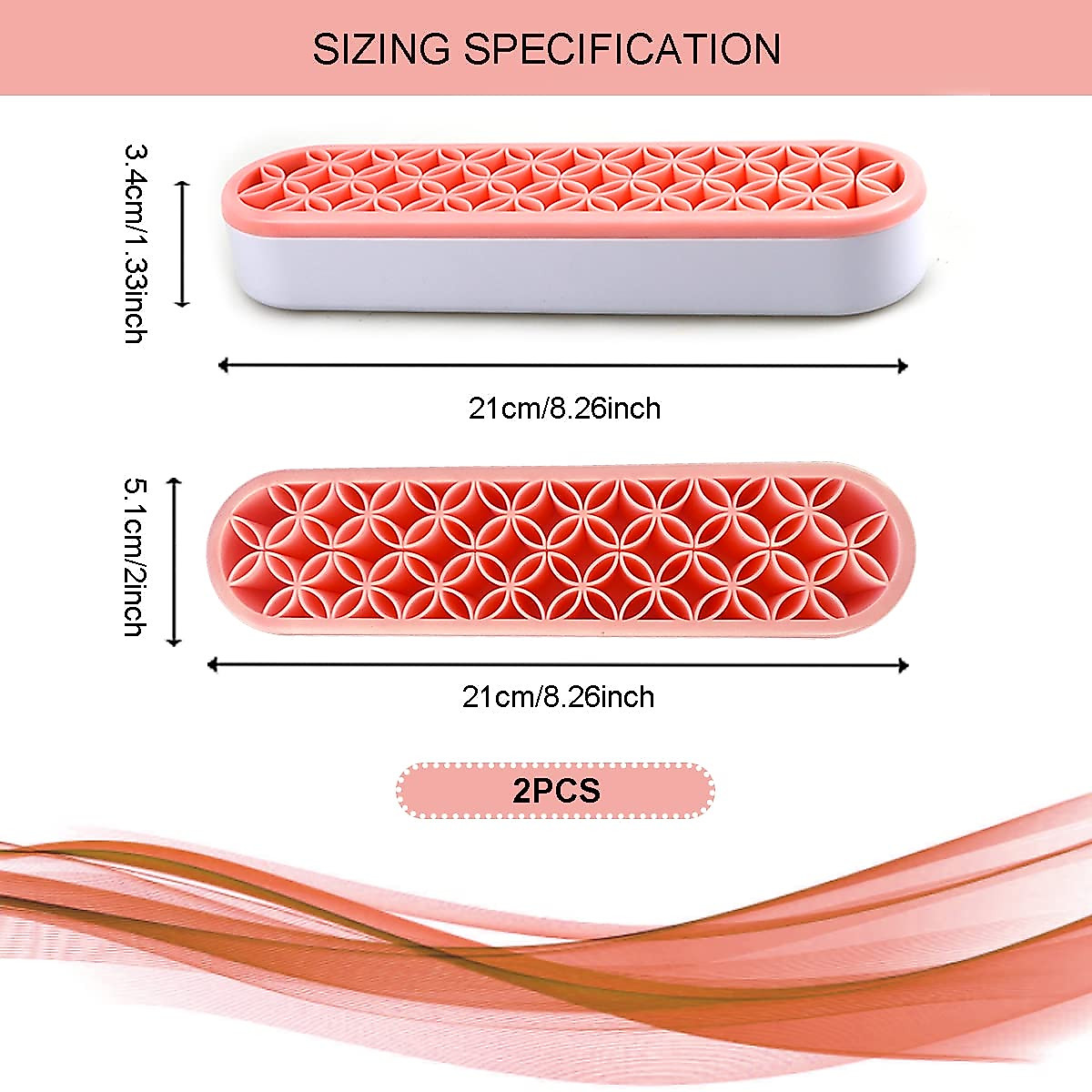 2 PCS Multi-Purpose Cosmetic Storage Box, Desktop Organizers Silicone Make Up Brush Storage Stand Sewing Tool Storage Box Desktop Storage Box for Brush,Eyeliner Pencil,Art Supplies, Painting Brush