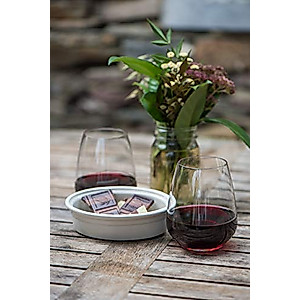 Luigi Bormioli Atelier Stemless Riesling Wine Glass, 14-Ounce, Set of 6