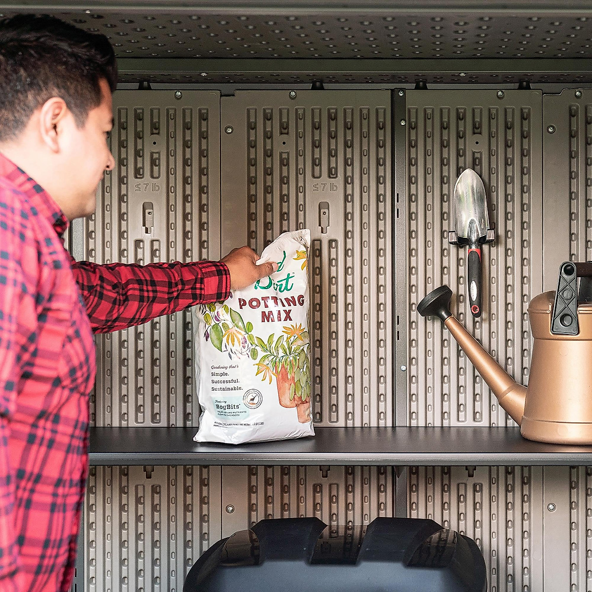 Lifetime Outdoor Utility Storage Shed with Double Wall Steel-Reinforced Construction, 6.3 x 3.6 FT