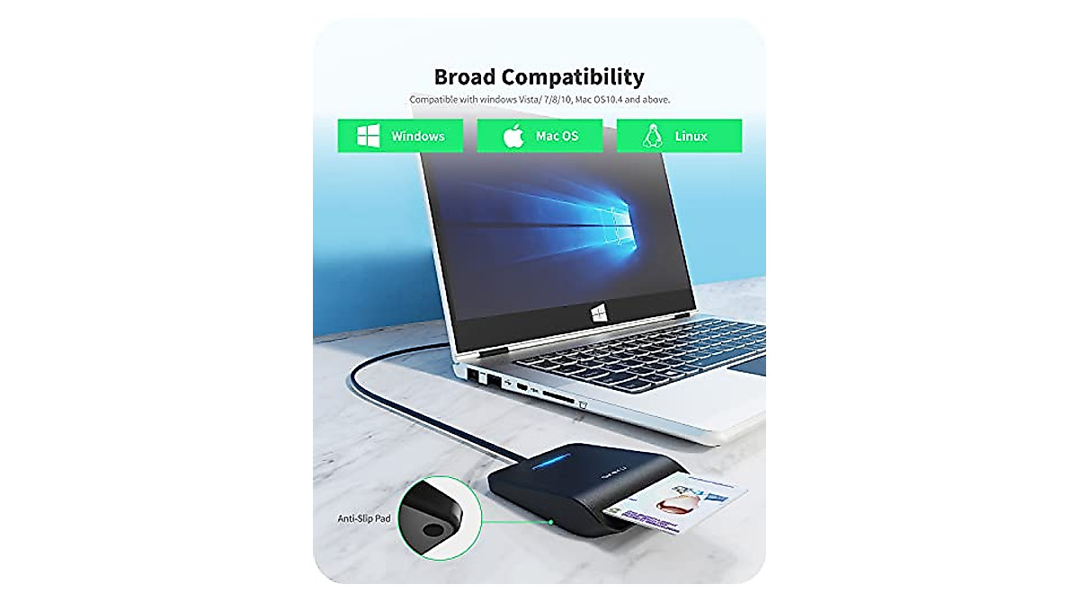 CAC Card Reader with LED Indicator | Universal Compatibility