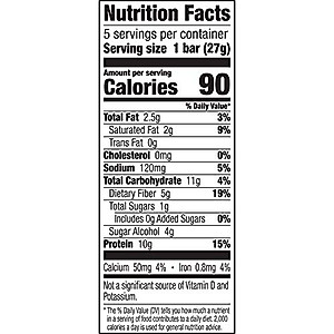 Protein One 90 Calorie Keto Protein Bars, Peanut Butter Chocolate, 5 ct