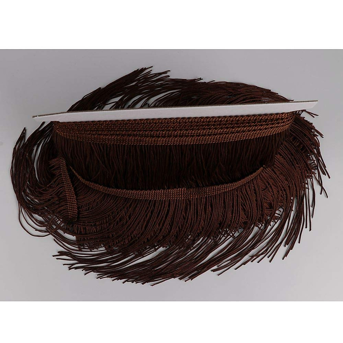 Heartwish268 Fringe Trim Lace Polyerter Fibre Tassel 6inch Wide 10 Yards Long for Clothes Accessories Latin Wedding Dress DIY Lamp Shade Decoration Black White Red(Brown)