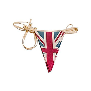 ASVP Shop Vintage British Union Jack Textile Flag Cloth Fabric Bunting Retro Banner UK 16.5 feet Long