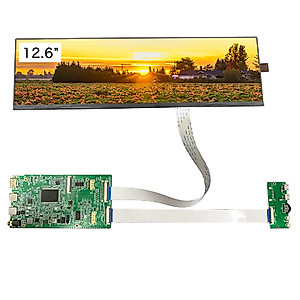 LESOWN USB Type C 12.6 inch Displays Widescreen Bar Long LCD Module 1920x515 IPS Screen Ultra Wide Monitor