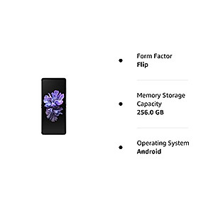 Samsung Galaxy Z Flip 5G Factory Unlocked New Android Cell Phone | US Version Smartphone | 256GB Storage | Folding Glass Technology| Long-Lasting Mobile Battery | Mystic Gray -(Renewed)