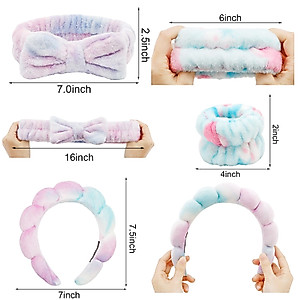 Chanaco Spa Headband, Makeup Headband with Wrist Bands, Hair Accessories for Washing Face and Teen Girl Gifts for Women