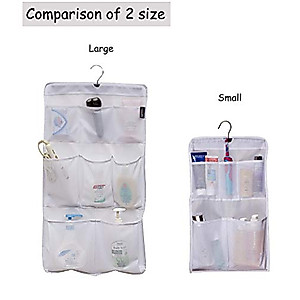 MISSLO Shower Caddy Organizer 5 Pockets Roll up Hanging Bathroom Accessories Storage for Camper, RV, Gym, Cruise, Cabin, College Dorm Shower, Small