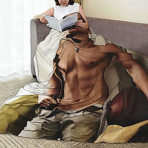 Throw Blanket Soft Channing Tatum Blanket Fluffy Flannel Blankets for Bed Sofa 50"x40", Home Decor/Xmas Gift