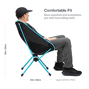 Helinox Chair One XL Lightweight, Portable, Collapsible Camping Chair, Black