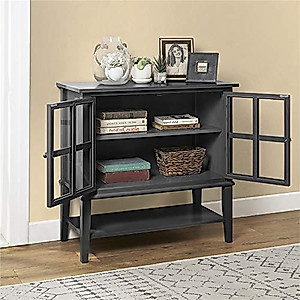 Ameriwood Home Franklin 2 Door Storage Cabinet, Black