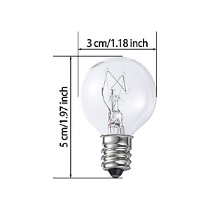 12 Pieces 20 Watt Bulbs Wax Warmer Bulbs Incandescent Clear Light Bulbs G30 Globe with E12 Candelabra Base for Middle Size Scentsy Warmers
