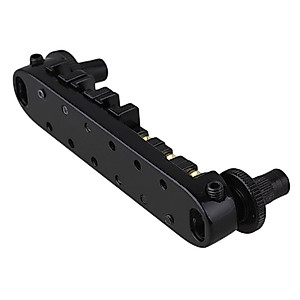 BQLZR Black Roller Saddle Bridge with Posts and Spanner For Electric Guitar