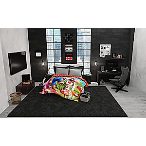 Franco The Super Mario Bros. Movie Kids Bedding Super Soft Microfiber Reversible Comforter, Twin/Full Size 72" x 86", (100% Official Licensed Product)