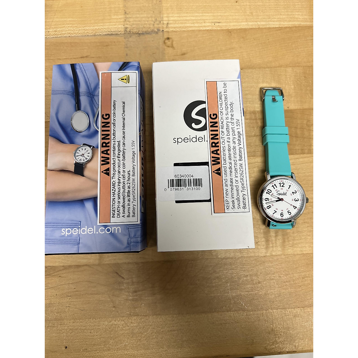 Speidel Original Scrub Watch™ for Nurses, Medical Professionals, Mens and Womens Watch with Second Hand Nursing, Nurse Watches for Women Men, Waterproof 12 and 24 hr Time - Teal