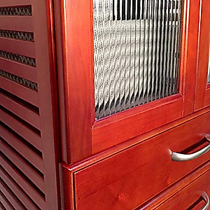 John Louis Home 16 in. Deep Deluxe Solid Wood Closet Organizer, 4 Drawers with Doors, Red Mahogany Finish