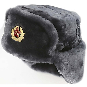 Hat Russian Soviet Army Air Force Fur Military Ushanka GR Size M