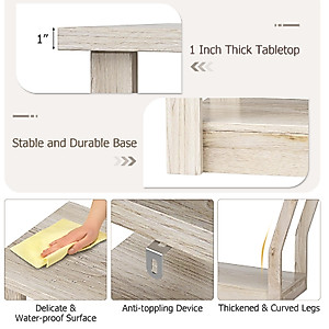 KOTEK 47'' Console Table with Storage Drawer and Shelves, Narrow Sofa Table, Accent Foyer Table, Entryway Table for Hallway, Living Room, Easy Assembly (Grey)