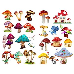 Seasonstorm Mushroom House Kawaii Aesthetic Pastel Art Agenda Journal Planner Stationery Stickers